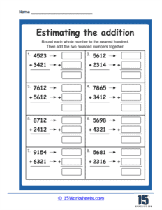 Estimating Sums Worksheets - 15 Worksheets.com