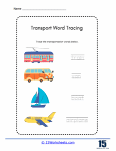Word Tracing Worksheets | Kindergarten Writing - 15 Worksheets.com