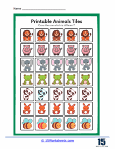 Visual Discrimination Worksheets | Spot Differences - 15 Worksheets.com