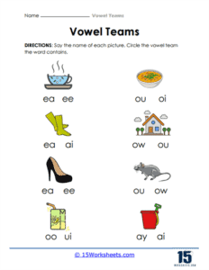 Vowel Teams Worksheets | Phonics Skills - 15 Worksheets.com