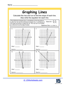 Graphing Lines Worksheets - 15 Worksheets.com