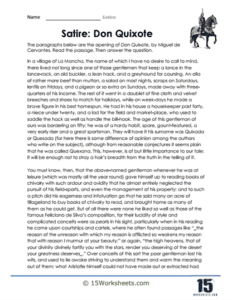 Satire Worksheets - 15 Worksheets.com