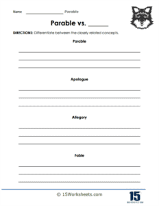 Parable Worksheets - 15 Worksheets.com