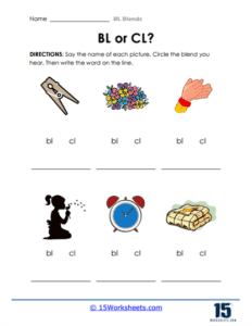 BL Blends Worksheets - 15 Worksheets.com