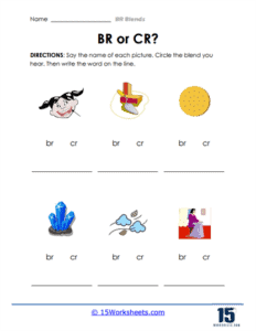 BR Blends Worksheets - 15 Worksheets.com
