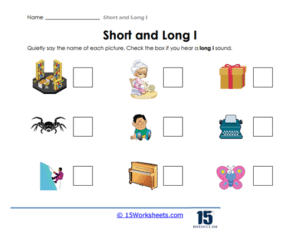 Short and Long I Worksheets | Sound Practice - 15 Worksheets.com