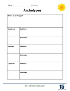Archetype Worksheets | Literary Device - 15 Worksheets.com