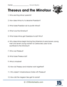 Greek Myths Worksheets - 15 Worksheets.com