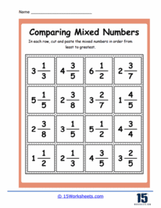 Comparing Mixed Numbers Worksheets - 15 Worksheets.com