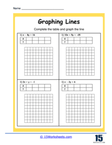 Graphing Lines Worksheets - 15 Worksheets.com