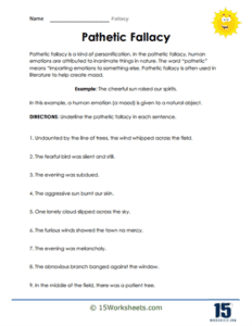 Fallacy Worksheets - 15 Worksheets.com