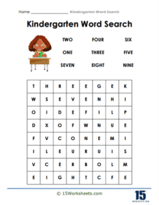 Kindergarten Word Search Worksheets | Vocabulary & Word Skills - 15 ...