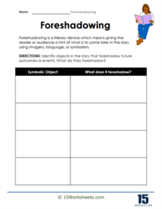 Foreshadowing Worksheets - 15 Worksheets.com