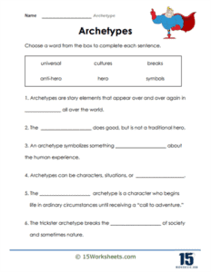 Archetype Worksheets | Literary Device - 15 Worksheets.com