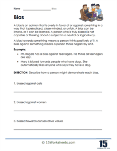 Bias Worksheets - 15 Worksheets.com