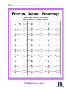 Converting Fractions Worksheets - 15 Worksheets.com