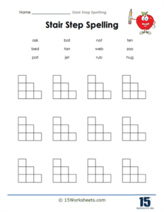 Stair Step Spelling Worksheets - 15 Worksheets.com