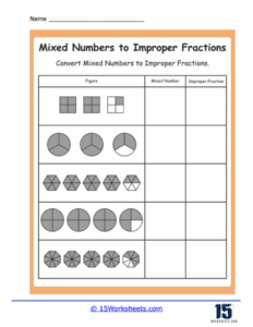 Mixed Numbers to Improper Fractions Worksheets - 15 Worksheets.com