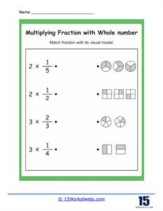 Multiplying Fractions with Whole Numbers Worksheets - 15 Worksheets.com