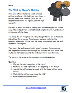 Fable Comprehension Worksheets | Character, Plot & Morals - 15 ...