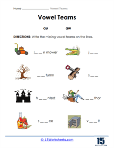 Vowel Teams Worksheets | Phonics Skills - 15 Worksheets.com