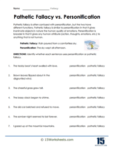 Fallacy Worksheets - 15 Worksheets.com