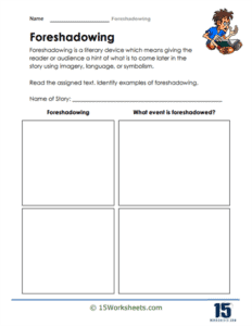 Foreshadowing Worksheets - 15 Worksheets.com