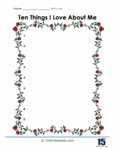 Self Love Worksheets | Personal Skills - 15 Worksheets.com
