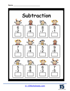 Subtract Within 10 Worksheets - 15 Worksheets.com