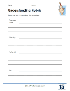 Hubris Worksheets - 15 Worksheets.com