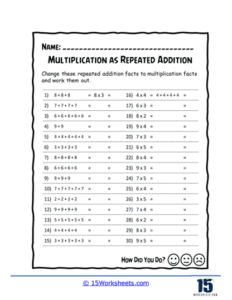 Multiplication As Repeated Addition Worksheets - 15 Worksheets.com