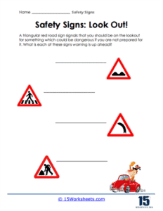 Safety Signs Worksheets | Daily Life Skills - 15 Worksheets.com