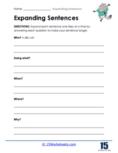 Expanding Sentences Worksheets - 15 Worksheets.com