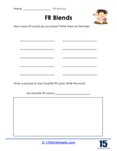 FR Blends Worksheets - 15 Worksheets.com
