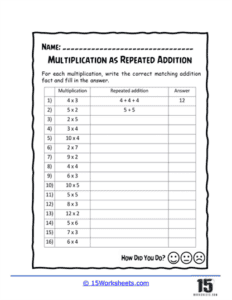 Multiplication As Repeated Addition Worksheets - 15 Worksheets.com