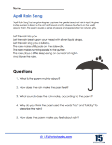 Poetry Comprehension Worksheets | Reading Skills - 15 Worksheets.com