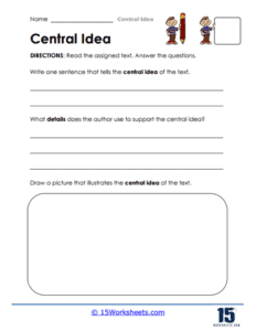 Central Ideas Worksheets - 15 Worksheets.com