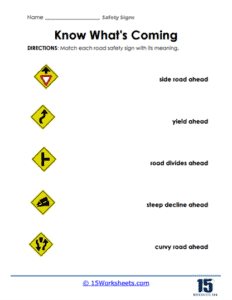 Safety Signs Worksheets | Daily Life Skills - 15 Worksheets.com