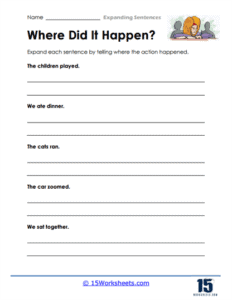 Expanding Sentences Worksheets - 15 Worksheets.com