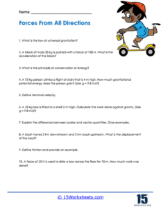 Forces and Motion Worksheets - 15 Worksheets.com