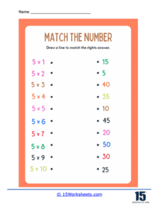 5 Times Tables Worksheets - 15 Worksheets.com