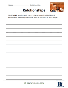 Relationships Worksheets | Personal Skills - 15 Worksheets.com