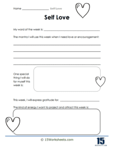 Self Love Worksheets | Personal Skills - 15 Worksheets.com
