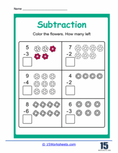 Subtract Within 10 Worksheets - 15 Worksheets.com