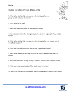 Periodic Table of Elements Worksheets | Identification & Trends - 15 ...