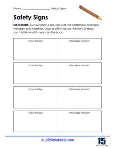 Safety Signs Worksheets | Daily Life Skills - 15 Worksheets.com