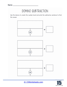 Domino Subtraction Worksheets - 15 Worksheets.com