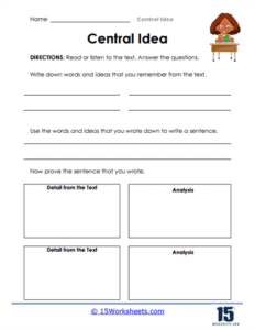 Central Ideas Worksheets - 15 Worksheets.com