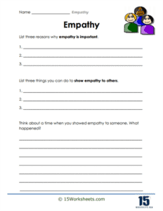 Empathy Worksheets - 15 Worksheets.com