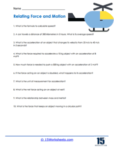 Forces and Motion Worksheets - 15 Worksheets.com